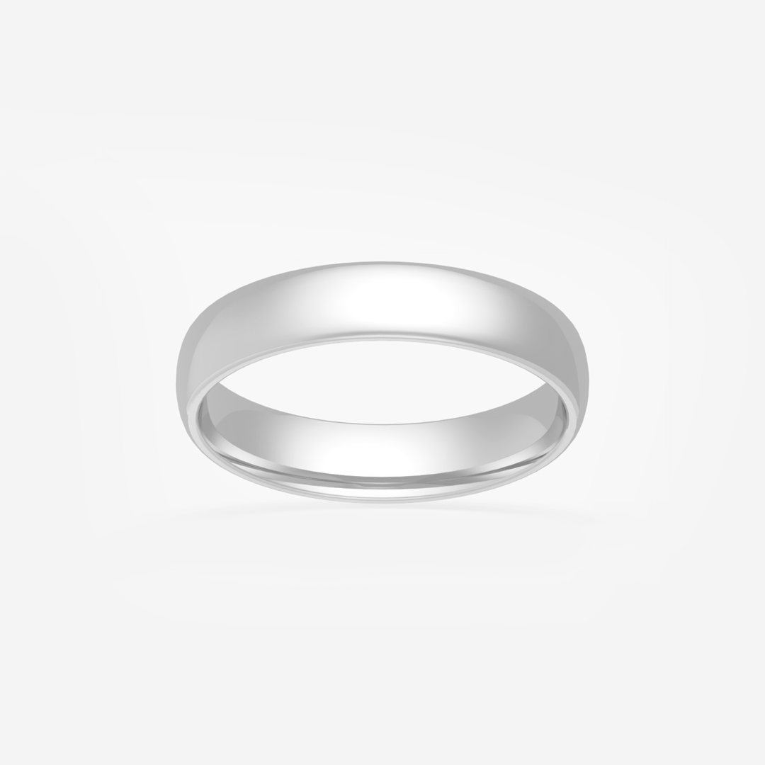 4mm High Polished Classic Wedding Band - Grownbrilliance
