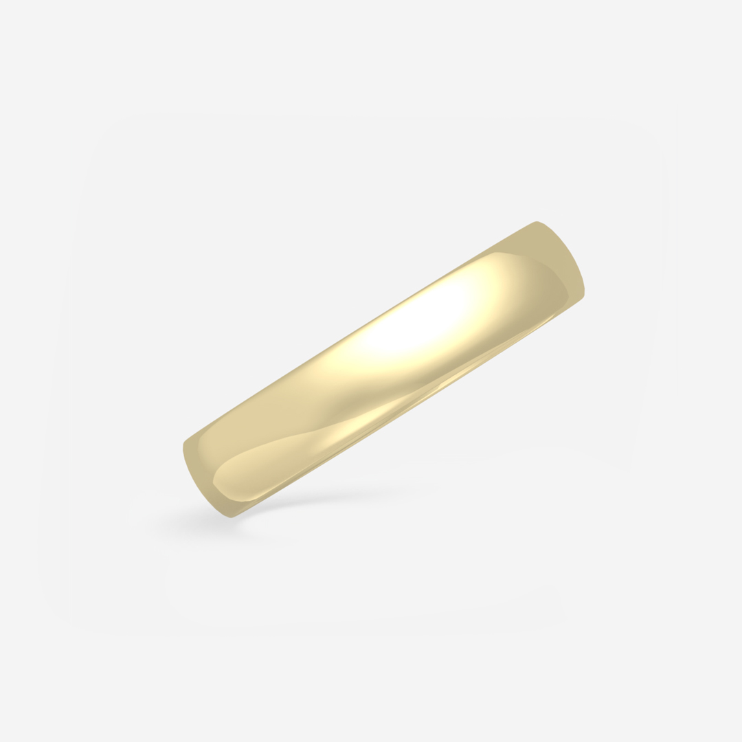 4mm High Polished Classic Wedding Band - Grownbrilliance