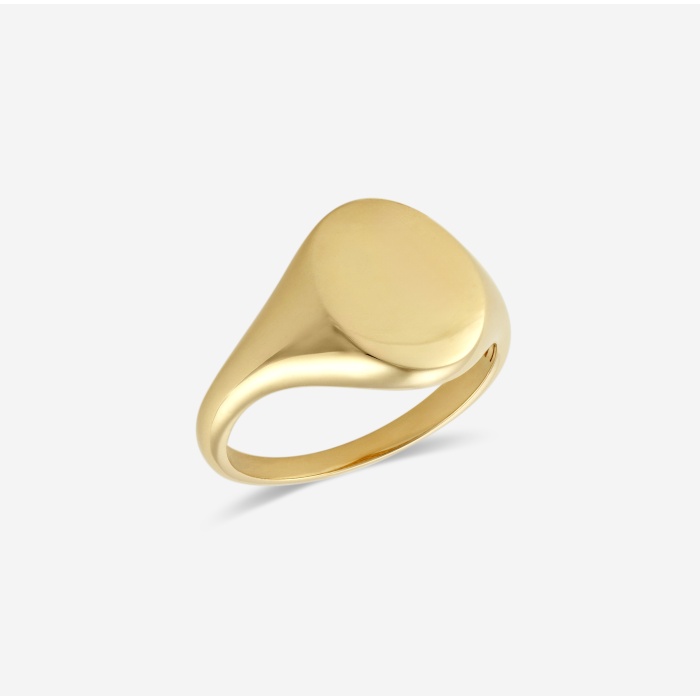 Plain Gold Oval Shaped Ring - Grownbrilliance