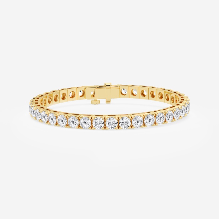 15 Ctw Round Lab Grown Diamond Four Prong Tennis Bracelet 7 5 Inches