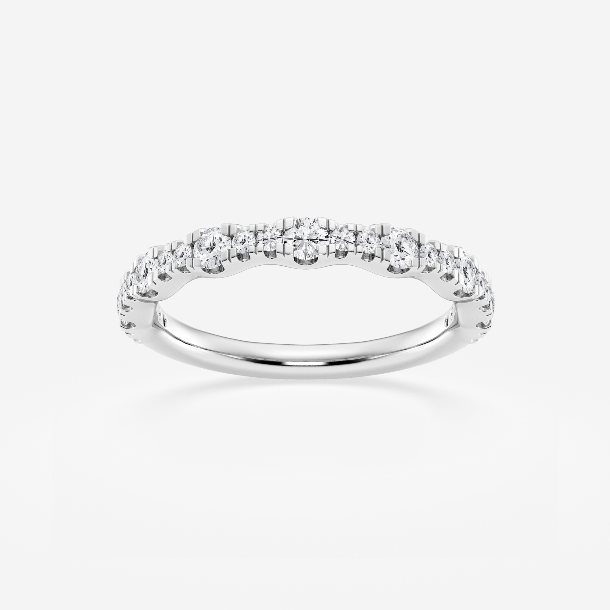 1 ctw Radiant Lab Grown Diamond Station Engagement Ring - Grownbrilliance