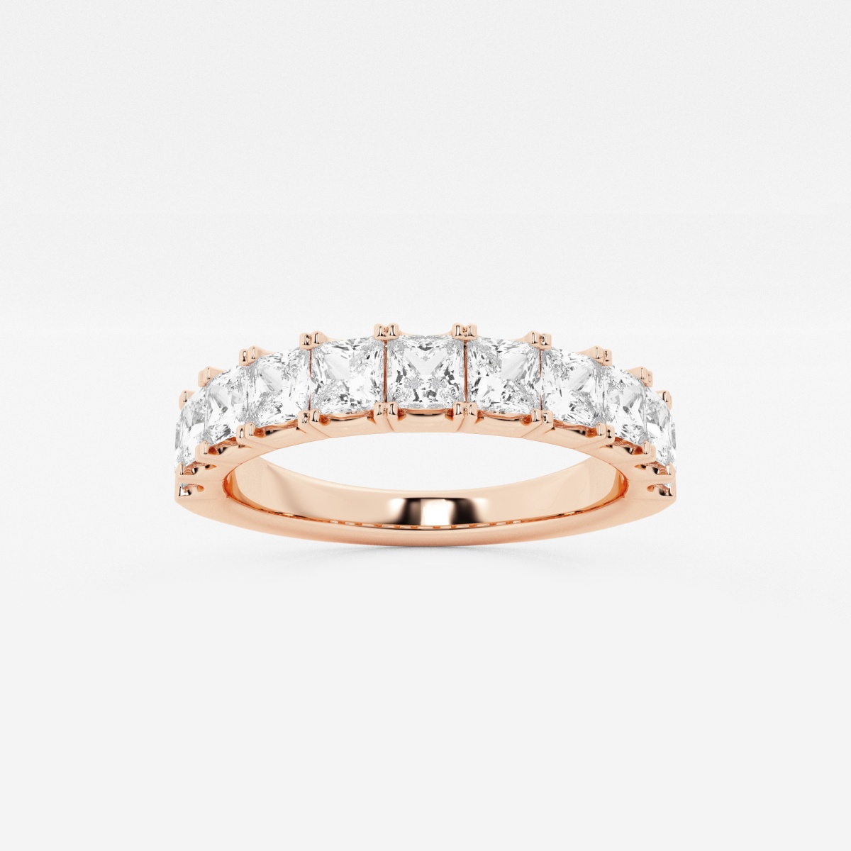 1 1/2 ctw Princess Lab Grown Diamond Eleven-Stone Wedding Band ...