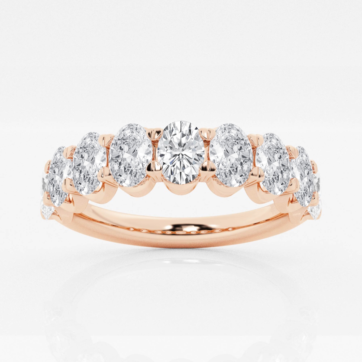 2 ctw Oval Lab Grown Diamond Wedding Band - Grownbrilliance