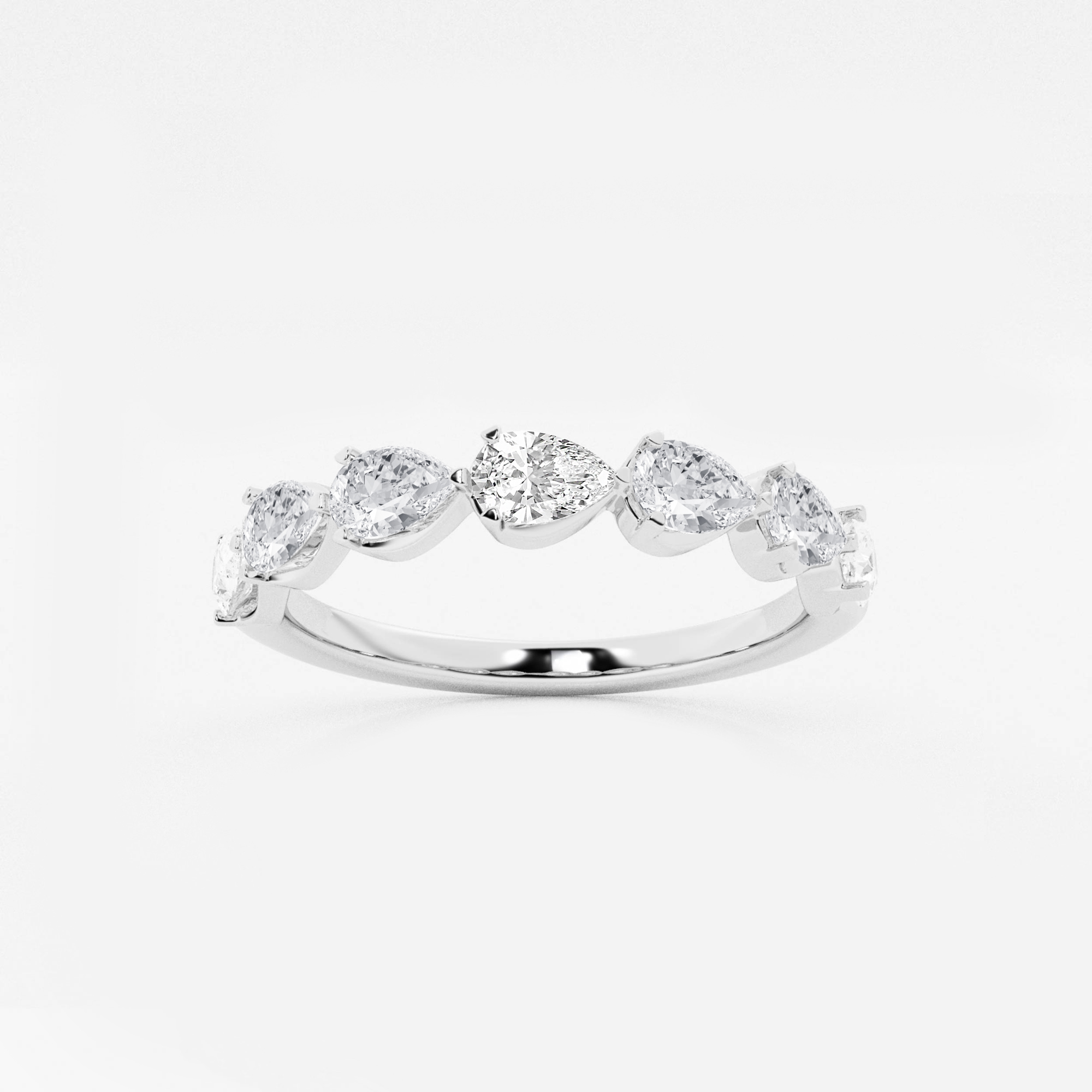 1 ctw Pear Lab Grown Diamond Floating Anniversary Band - Grownbrilliance
