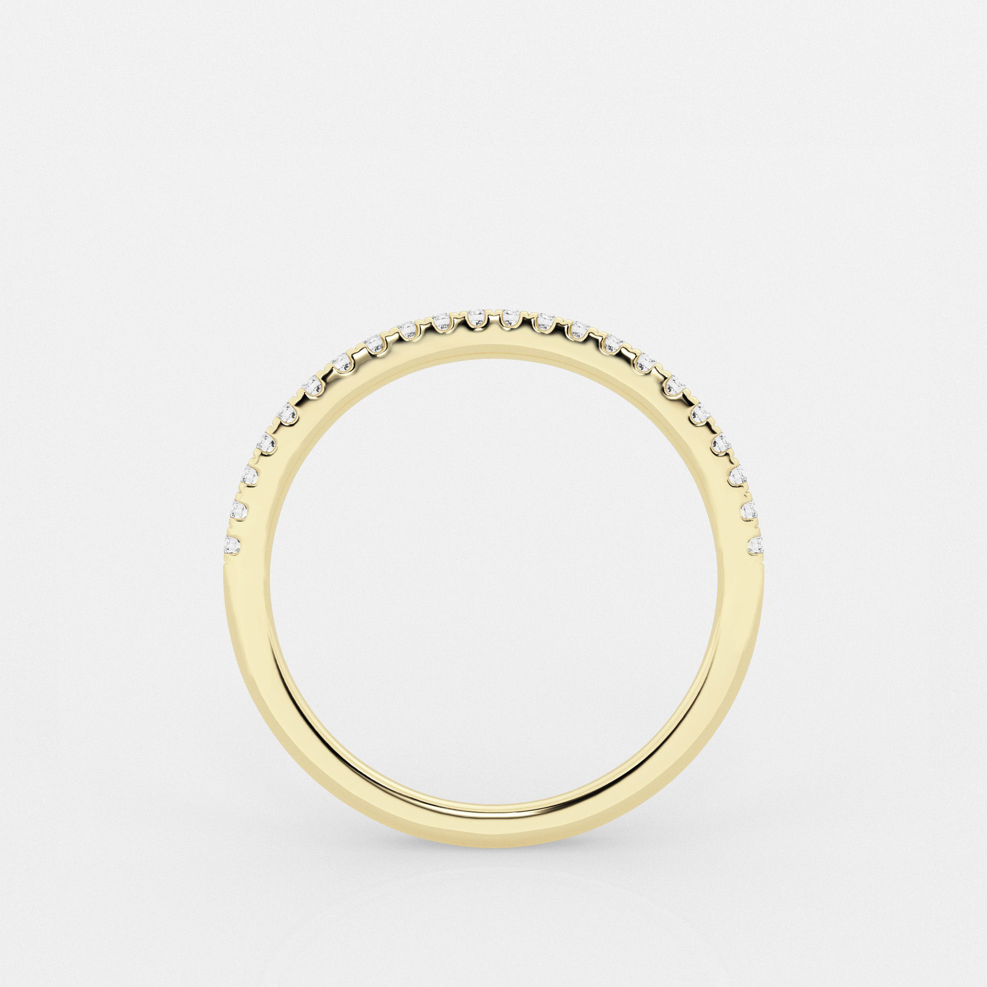 1/5 ctw Round Lab Grown Diamond Contour Wedding Band - Grownbrilliance