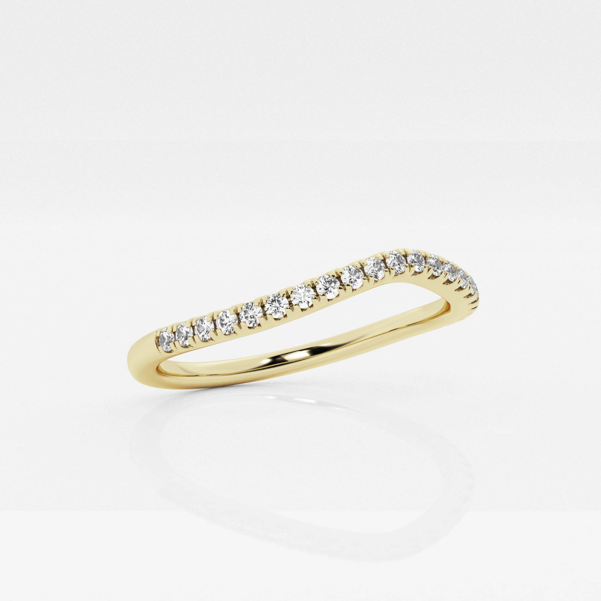 1/5 ctw Round Lab Grown Diamond Contour Wedding Band - Grownbrilliance