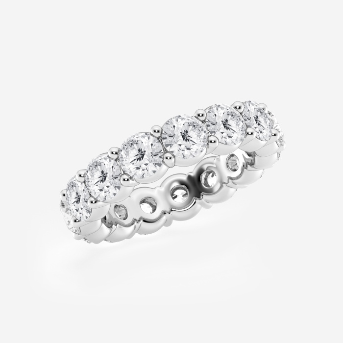 6 ctw Shared Prong Round Lab Grown Diamond Eternity Band - 4.8mm Width ...