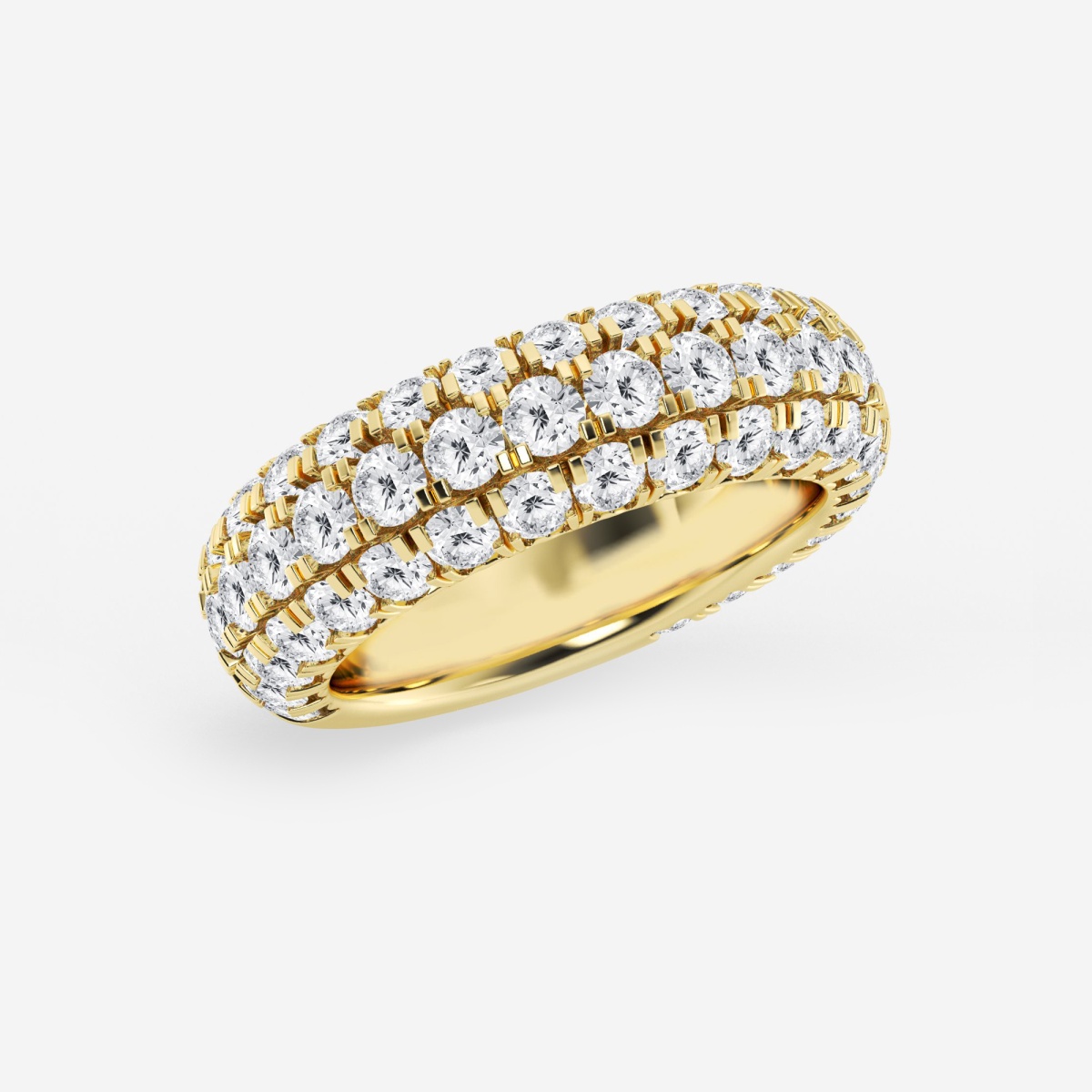 4 1/2 ctw Domed Round Lab Grown Diamond Eternity Band - 7mm Width ...