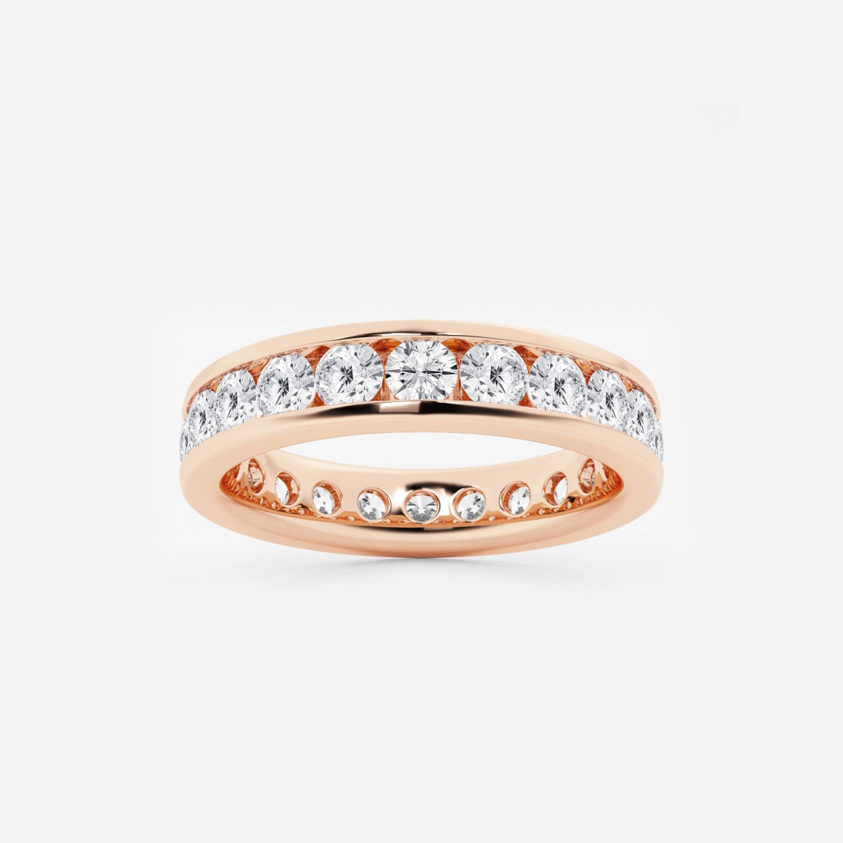 2 ctw Round Lab Grown Diamond Channel Set Eternity Band - Grownbrilliance