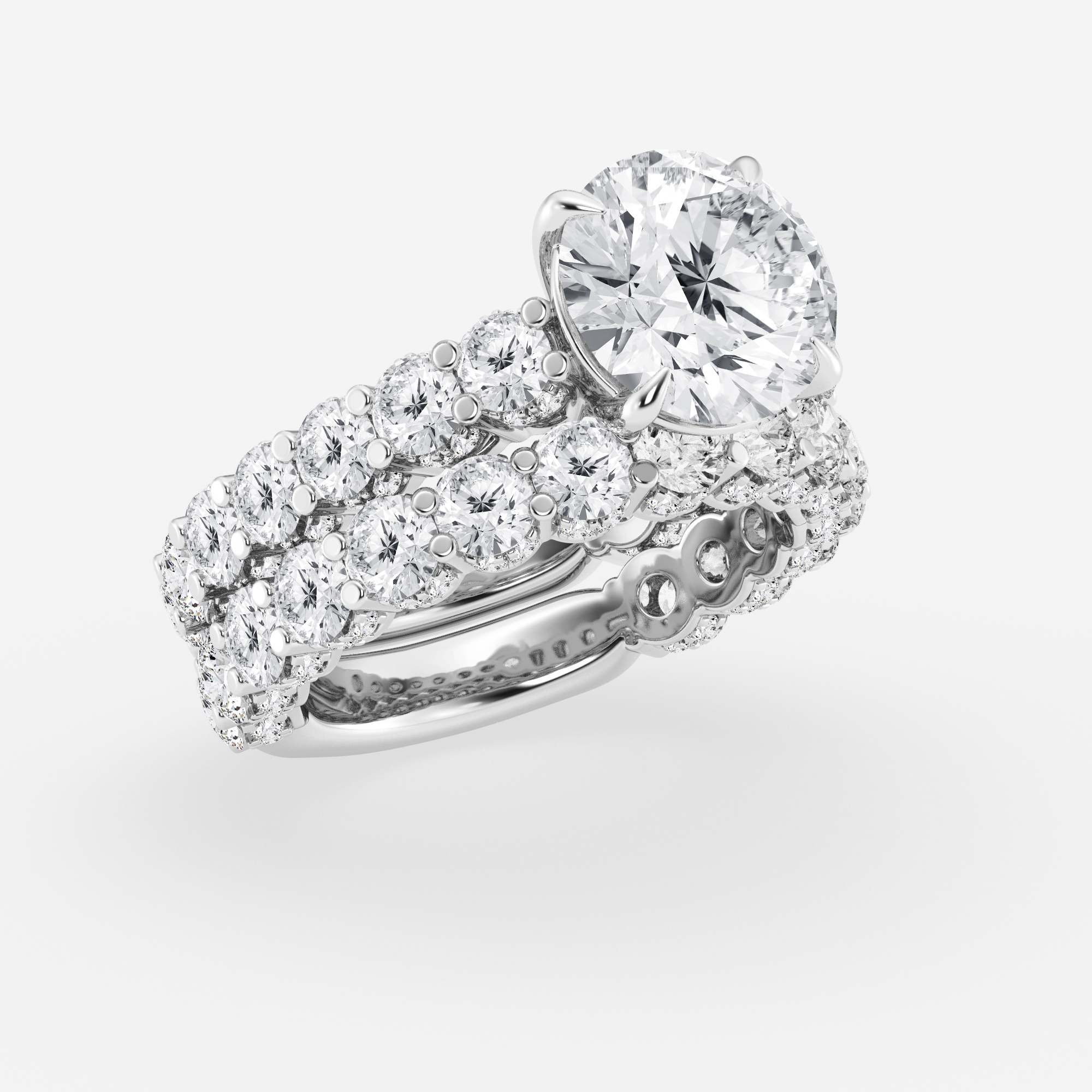 6 2/3 ctw Round Lab Grown Diamond Bridal Set - Grownbrilliance