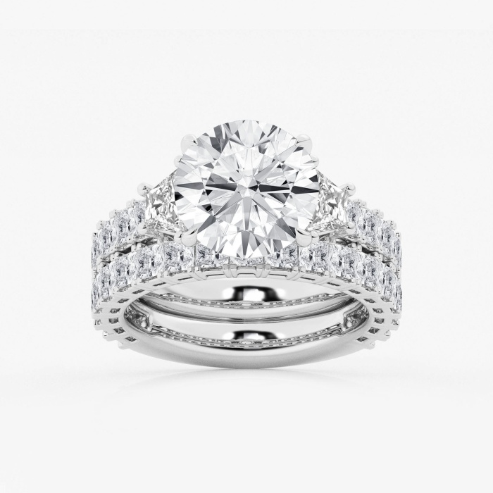 8 1/4 ctw Round Lab Grown Diamond Bridal Set - Grownbrilliance