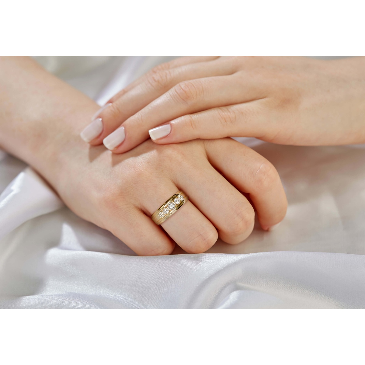 1 ctw Round Lab Grown Diamond Mens Channel Set Wedding Band ...