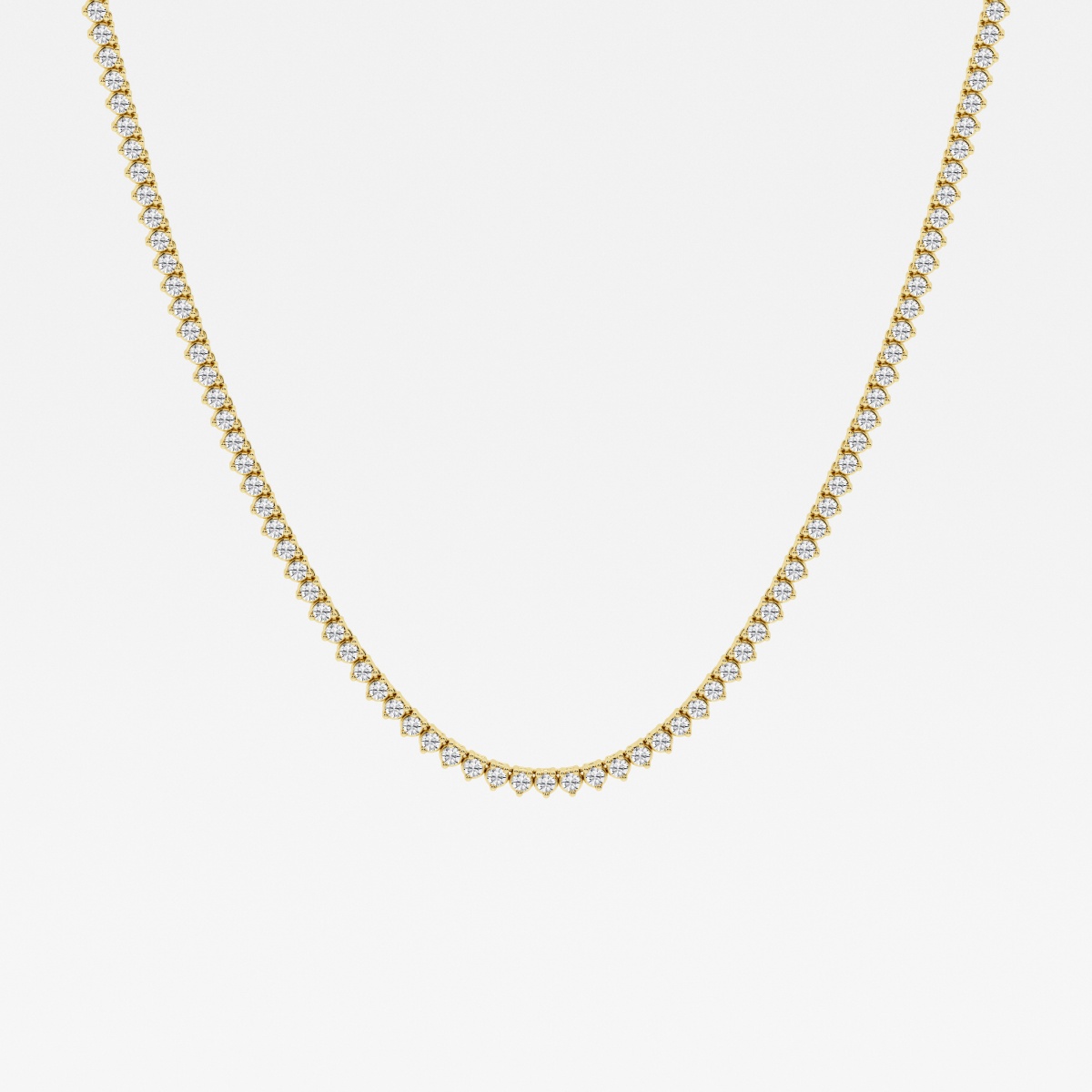 näas 5 ctw Round Lab Grown Diamond Three-Prong Tennis Necklace ...