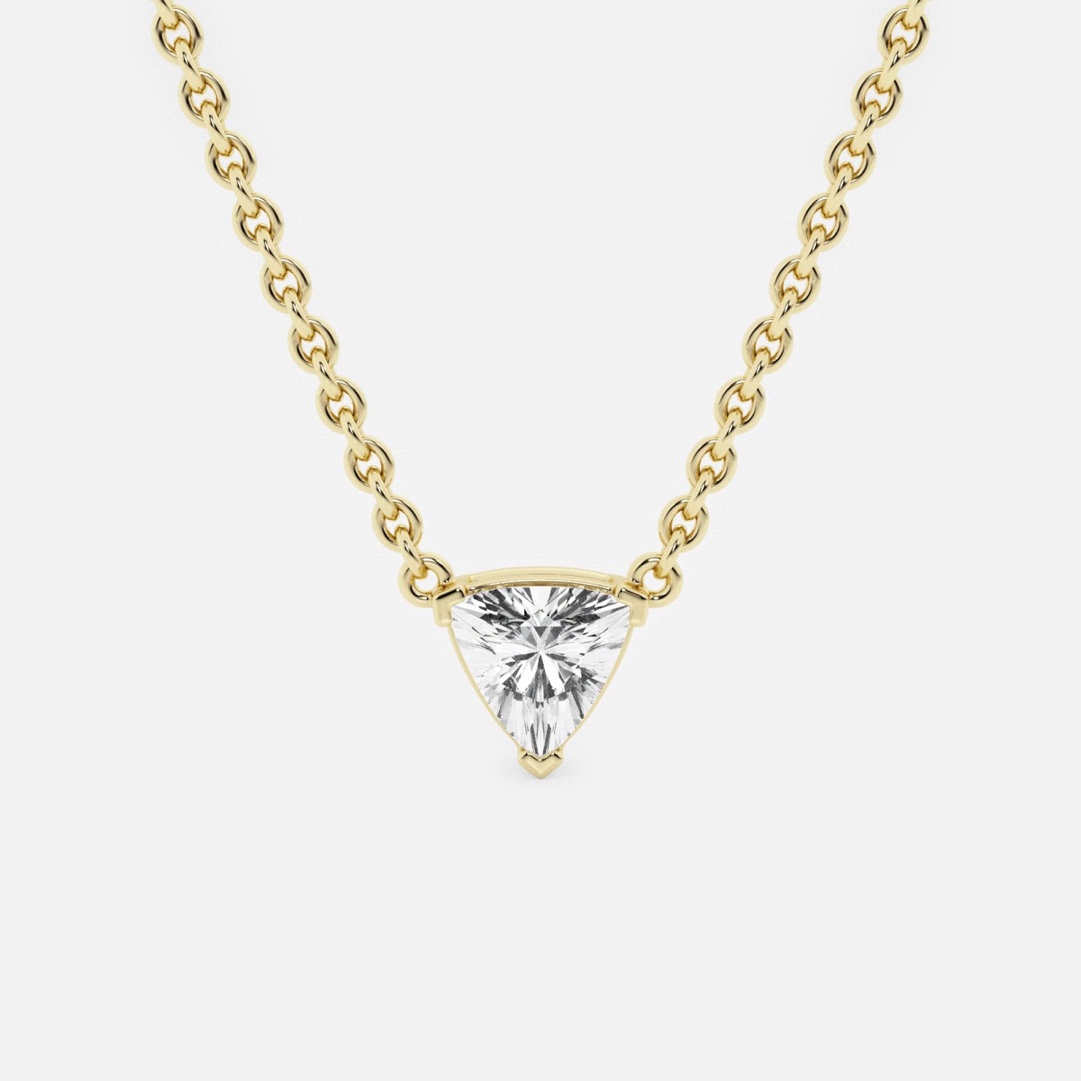 näas Ethereal 1/2 ctw Trillion Lab Grown Diamond Solitaire Pendant with ...