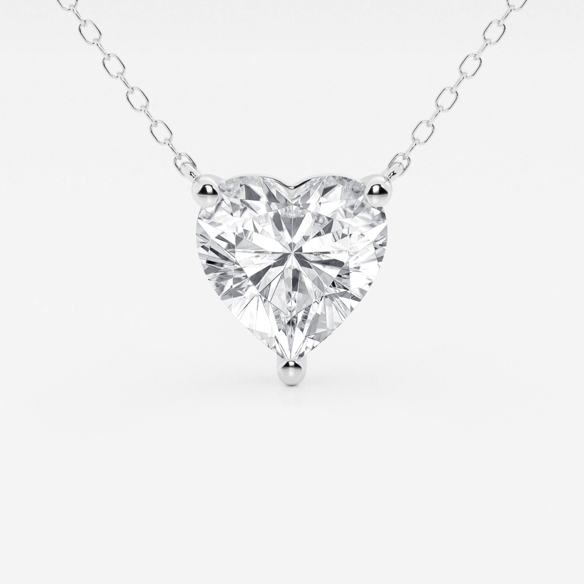 3 ctw Heart Lab Grown Diamond Solitaire Pendant - Grownbrilliance