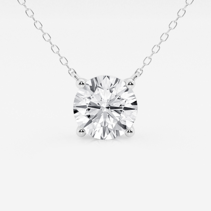 3 ctw Round Lab Grown Diamond Solitaire Pendant - Grownbrilliance