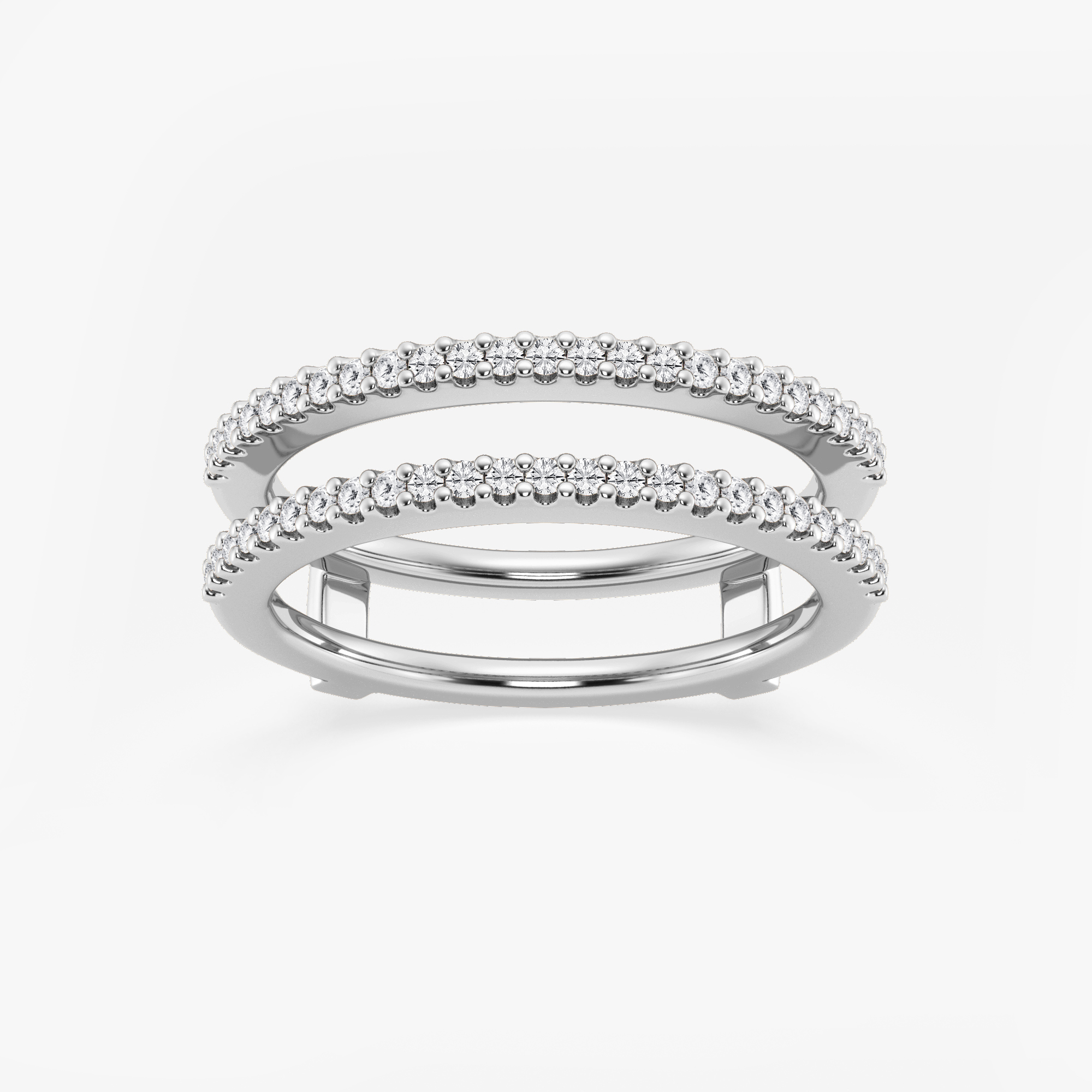 1/4 ctw Round Lab Grown Diamond Double Row Ring Enhancer - Grownbrilliance