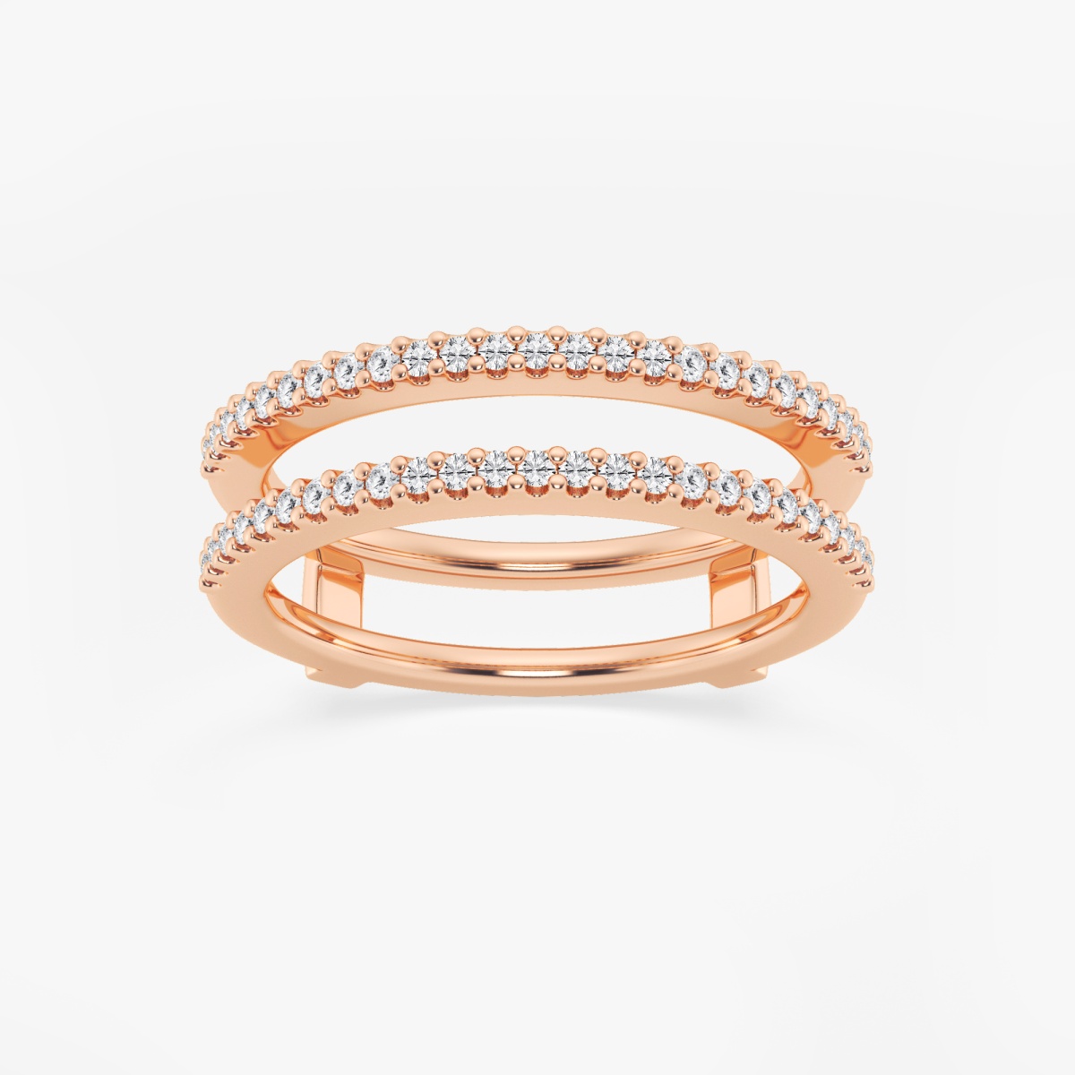 1/4 ctw Round Lab Grown Diamond Double Row Ring Enhancer - Grownbrilliance