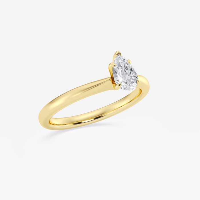Holiday Special - 1/2 ctw Pear Lab Grown Diamond Petite Solitaire ...