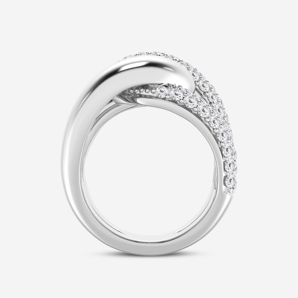 2 ctw Round Lab Grown Diamond Twist Fashion Band - Grownbrilliance