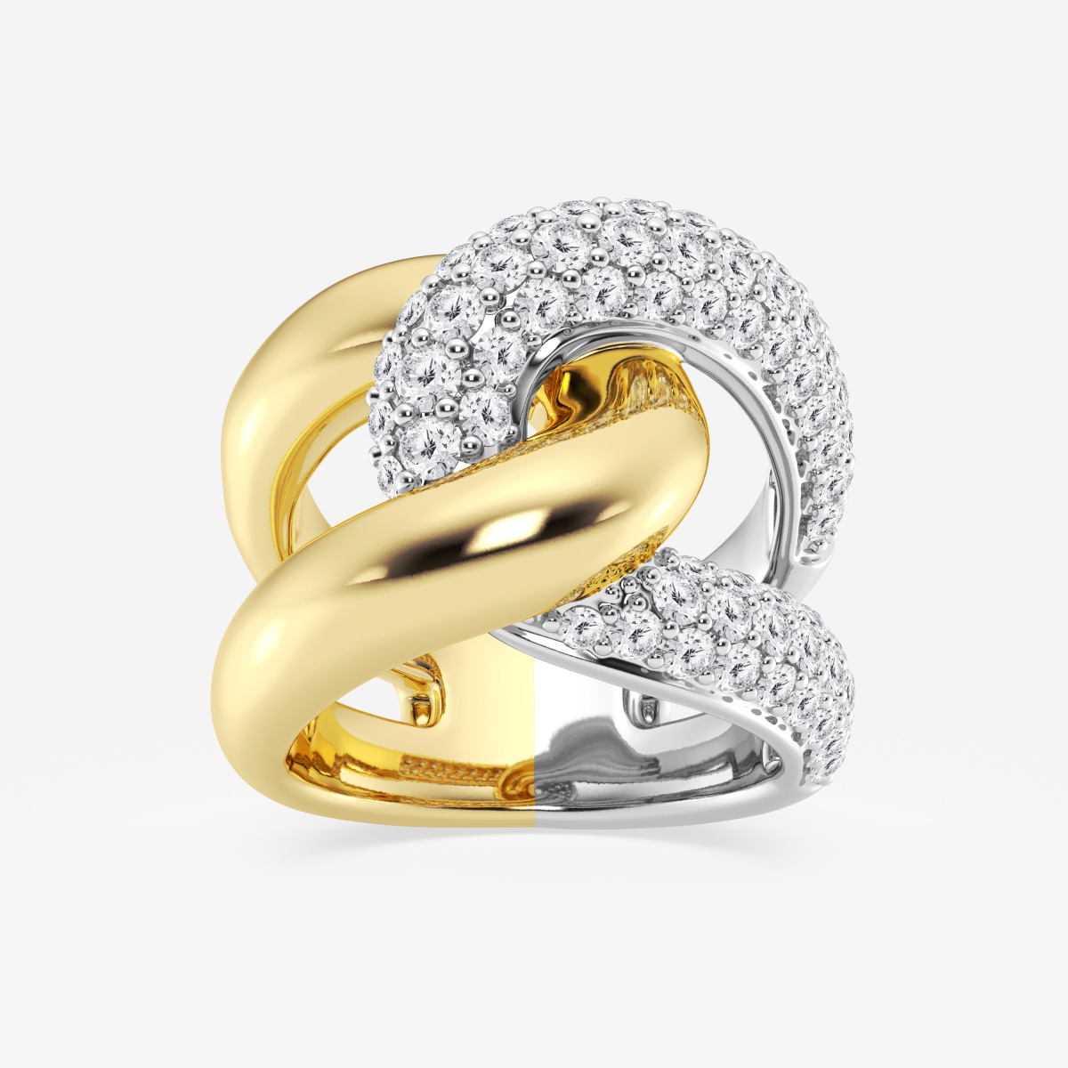 2 ctw Round Lab Grown Diamond Twist Fashion Band - Grownbrilliance