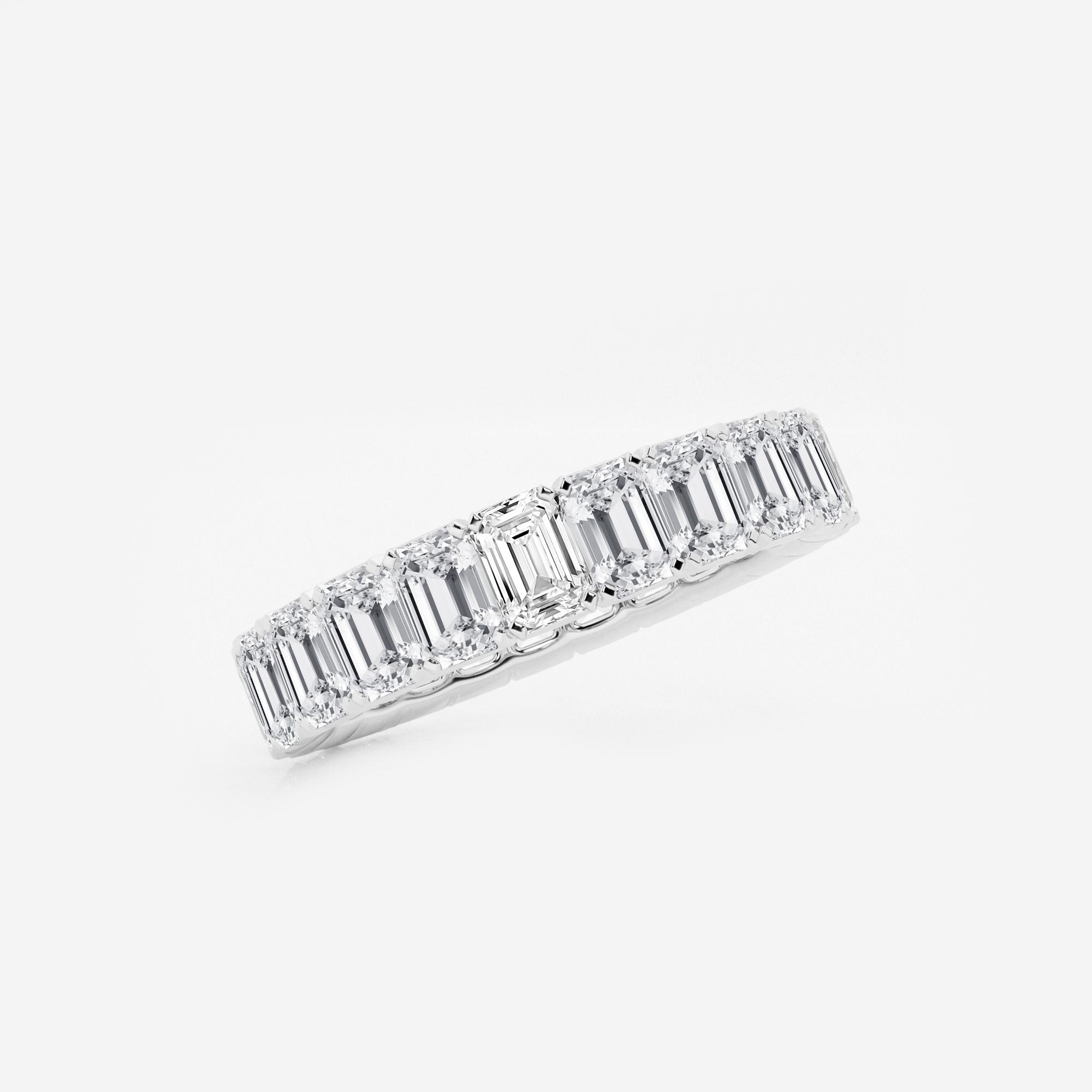 4 ctw Emerald Lab Grown Diamond Eternity Band - Grownbrilliance