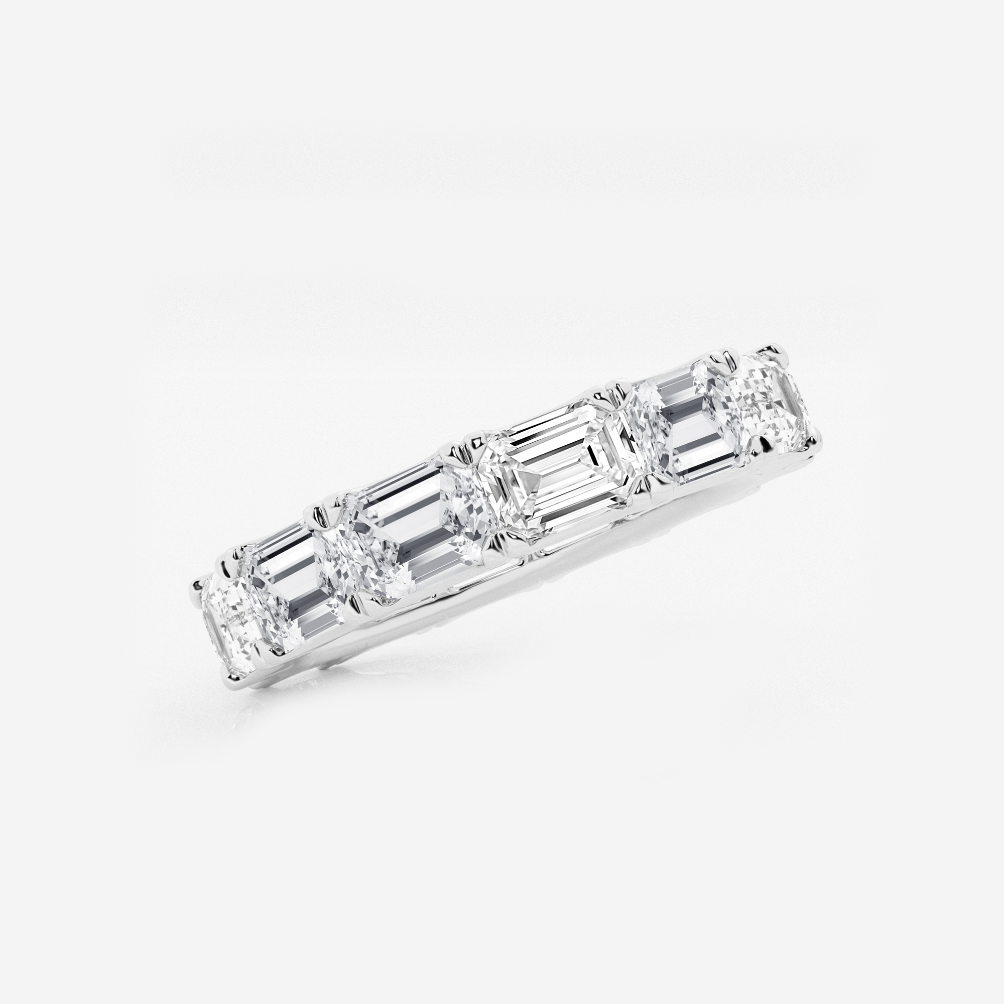 5 ctw East-West Emerald Lab Grown Diamond Eternity Band - 3.7mm Width ...