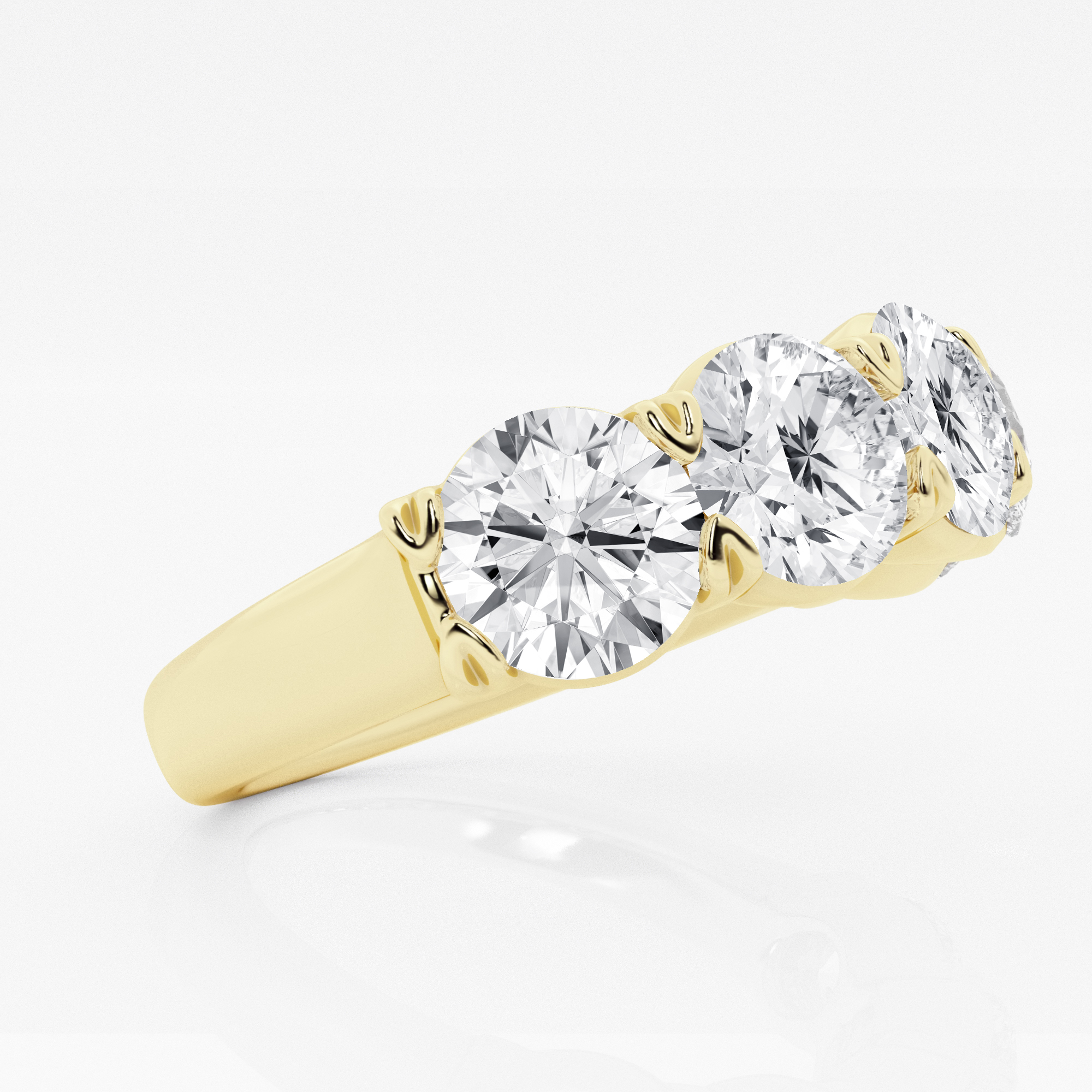 4 ctw Round Lab Grown Diamond Five-Stone Anniversary Band - Grownbrilliance