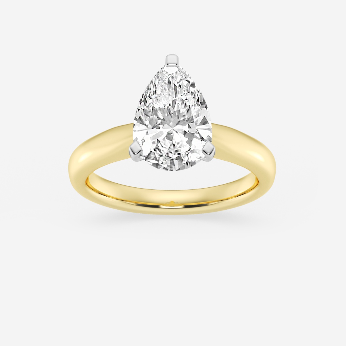 2 ctw Pear Lab Grown Diamond Cathedral Solitaire Engagement Ring ...