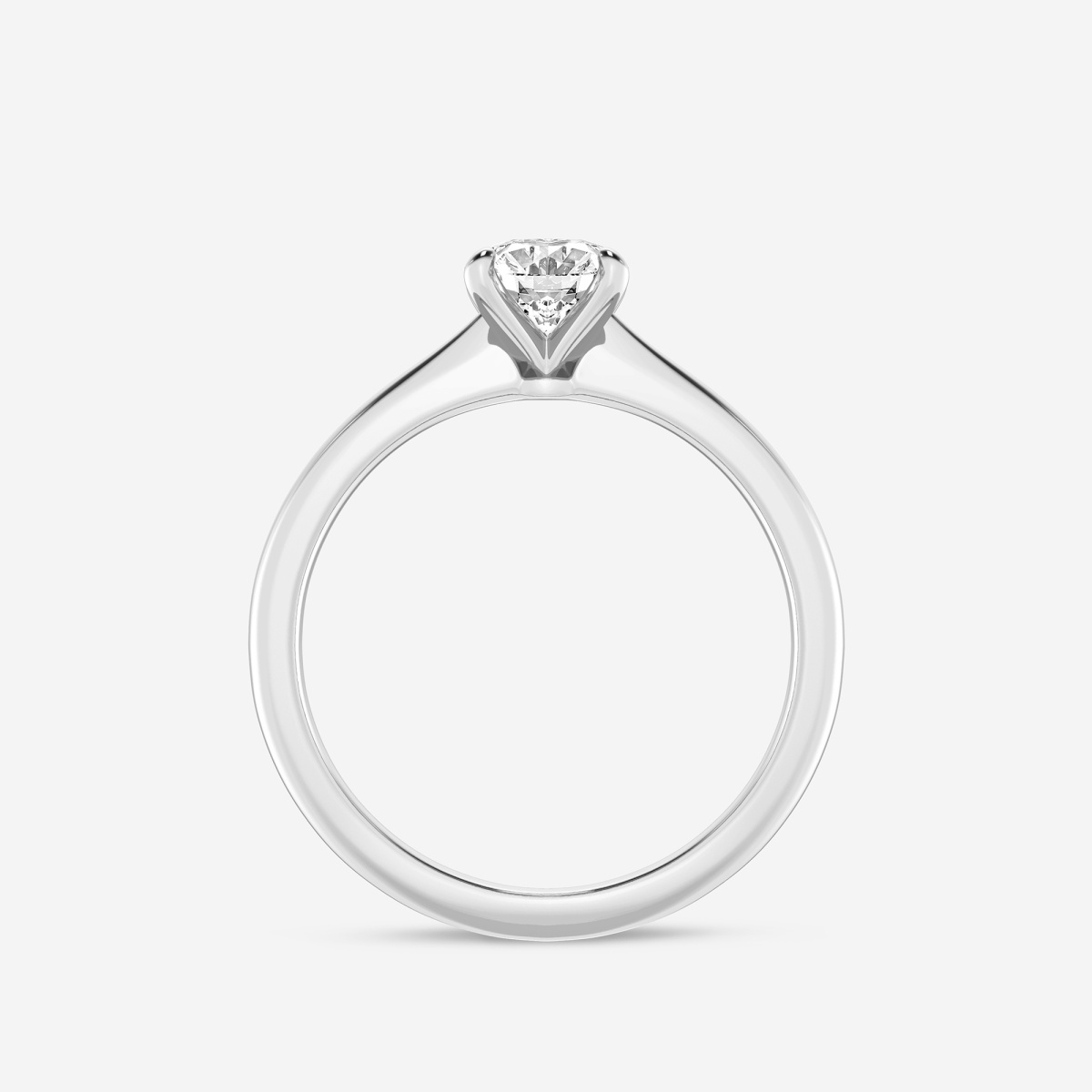 1 ctw Oval Lab Grown Diamond Petite Solitaire Engagement Ring ...
