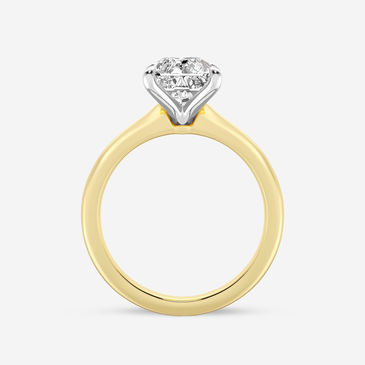 3 ctw Radiant Lab Grown Diamond Petite Solitaire Engagement Ring ...