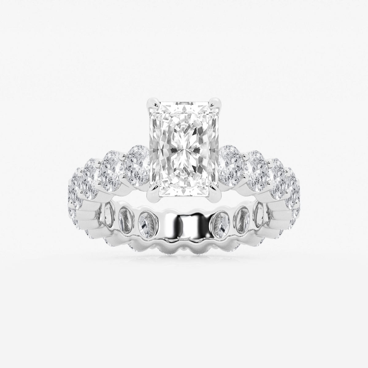 5 1/3 ctw Radiant Lab Grown Diamond Eternity Engagement Ring ...