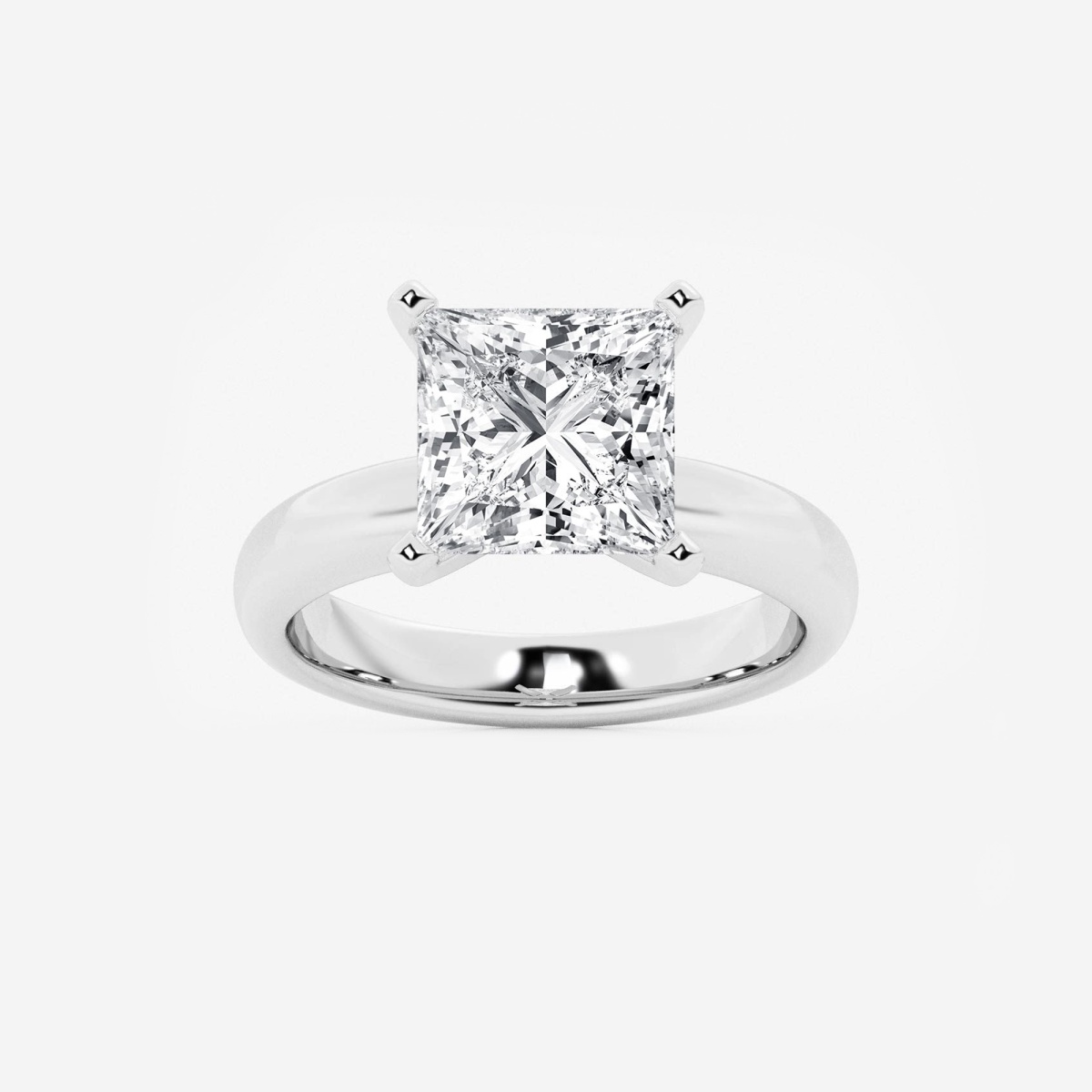 3 ctw Princess Lab Grown Diamond Classic Solitaire Engagement Ring ...