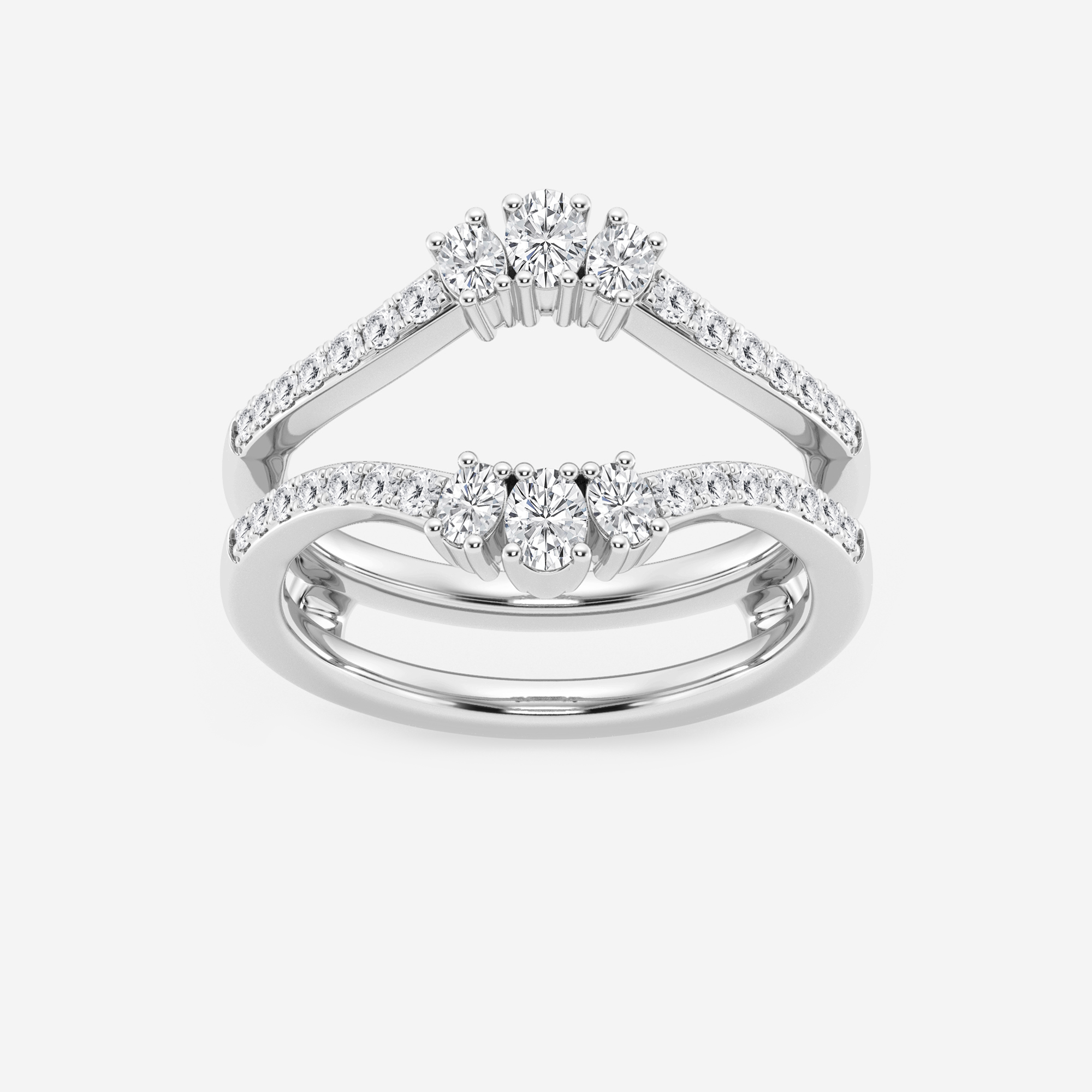 1/2 ctw Oval Lab Grown Diamond Ring Enhancer - Grownbrilliance