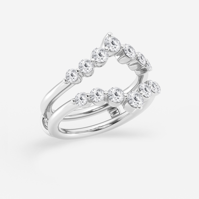 1 ctw Round Lab Grown Diamond Floating Ring Enhancer - Grownbrilliance