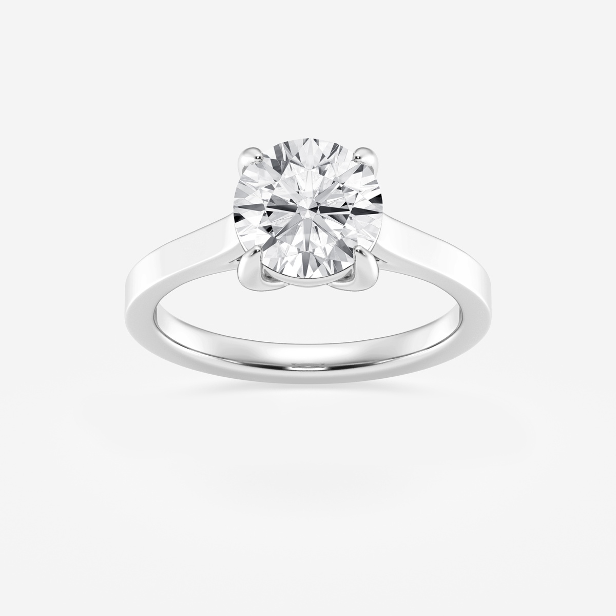 2 Ctw Round Lab Grown Diamond Solitaire Engagement Ring Grownbrilliance