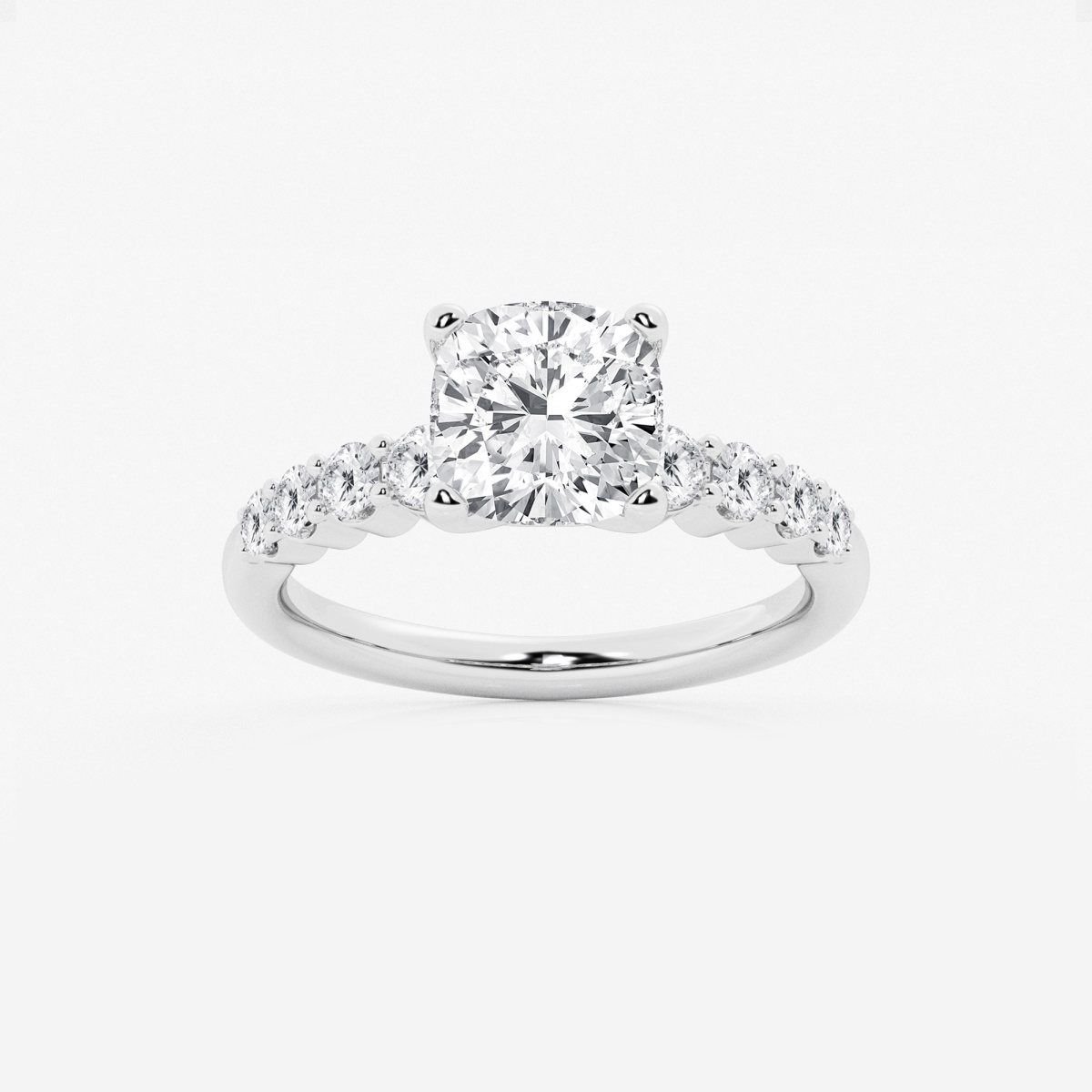 3 ctw Pear Lab Grown Diamond Graduated Engagement Ring - Grownbrilliance