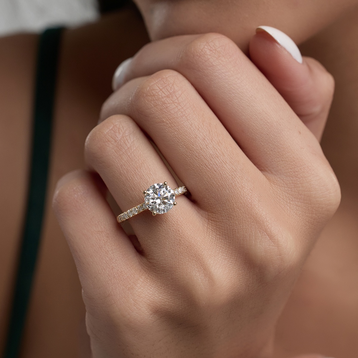 2 1/2 ctw Round Lab Grown Diamond Hidden Halo Engagement Ring ...