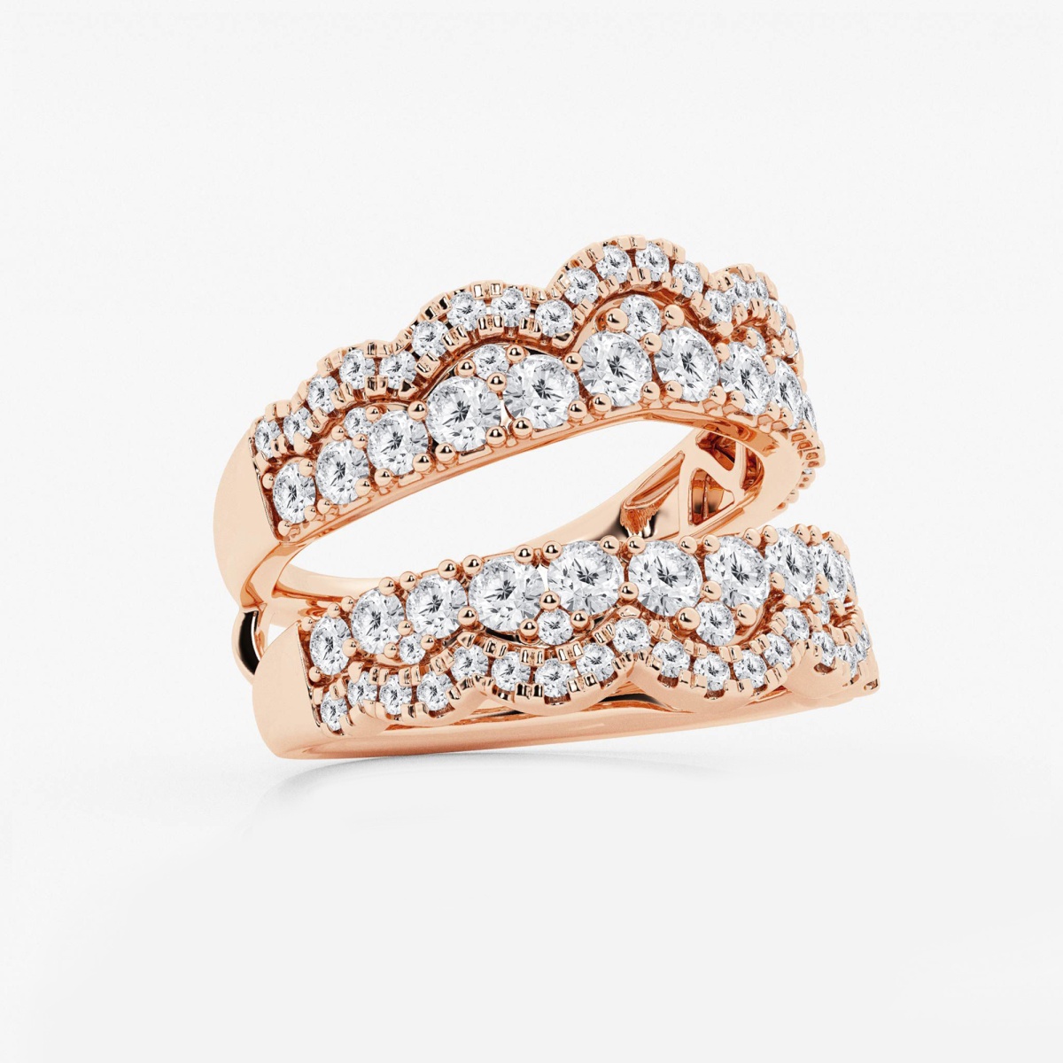 2 ctw Round Lab Grown Diamond Contour Ring Enhancer - Grownbrilliance